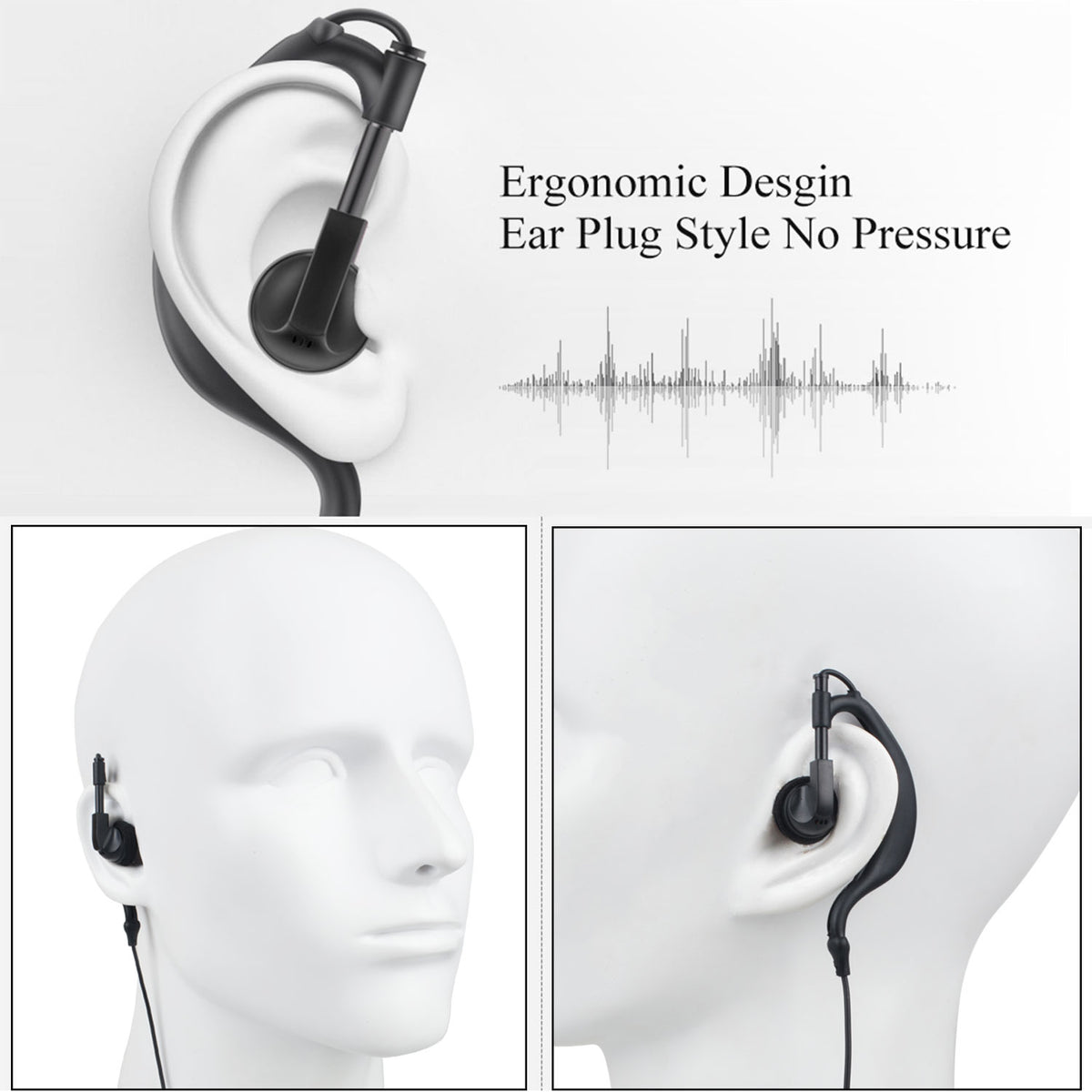 SOCOTRAN FB-8629 JC-8629 Two Way Radio Walkie Talkies k Plug Earpieces – SOCOTRAN Professional ...