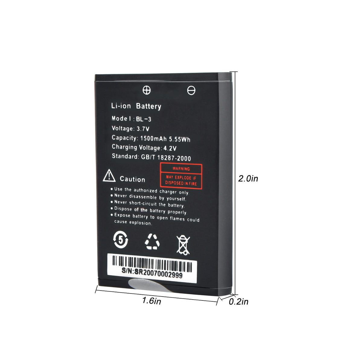 Li-ion Battery 1500mAh Compatible with SOCOTRAN SC-R40 Walkie Talkies ...